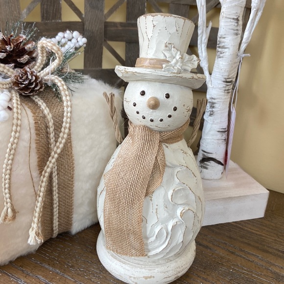 Accents | New Shabby Chic Cottage Farmhouse Holiday Winter Chippy White ...
